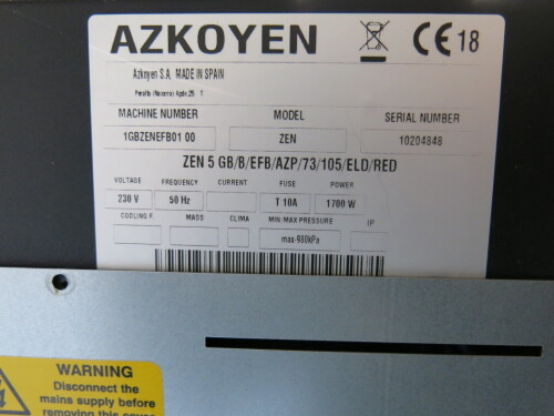 Azkoyen Boxed/New Hot Drinks Vending Machine, Model ZEN 5 GB/B/EFB/AZM ...