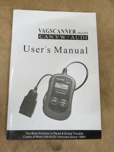 Vagscanner VAG305 CAN VW/Audi Code Reader with Manual.