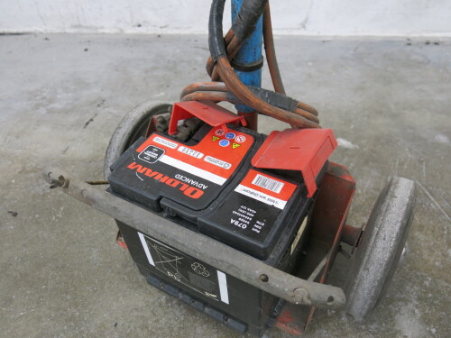 DIY Battery Jump Starter on Trolley.