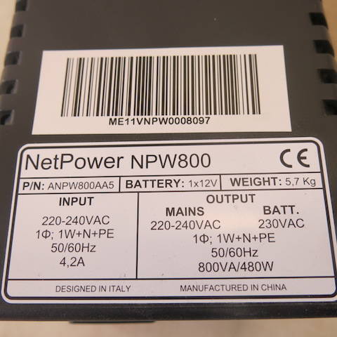 NetPower NPW800 Battery Back Up