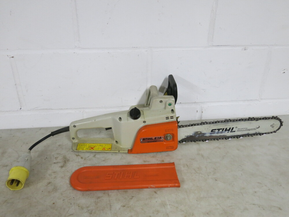 Stihl E14 Quickstop 110v Chainsaw with 110v Extension Lead