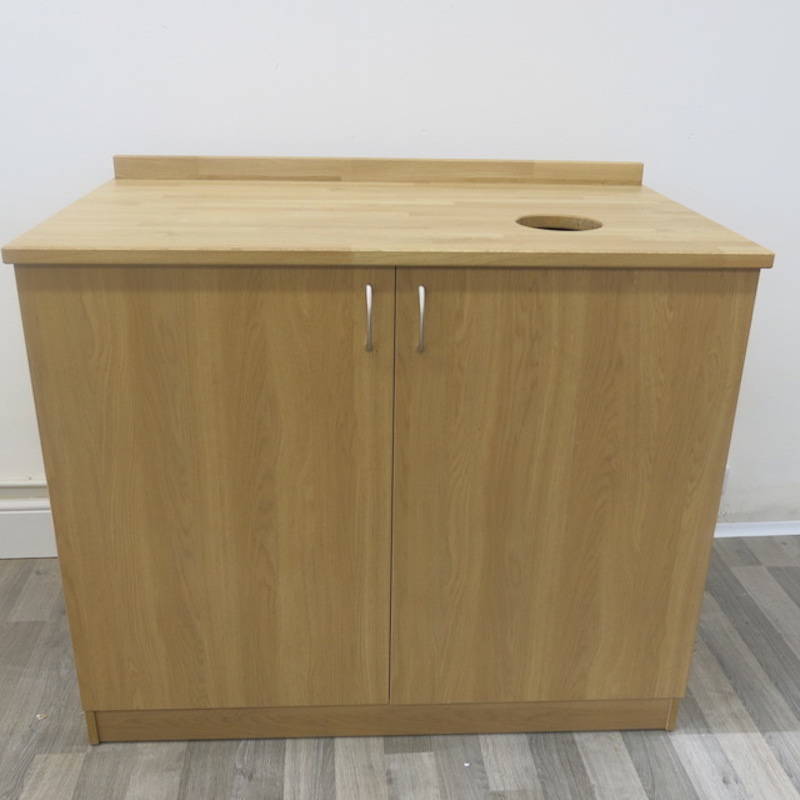 Two Door Quality Wood Cupboard with Hole to Top for Waste Disposal ...