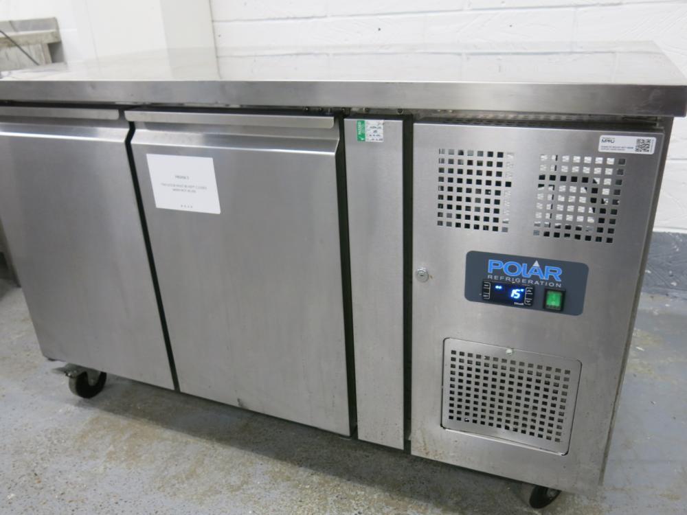 Polar Stainless Steel 2 Door Counter Fridge, Model G596, S/N 91999323 ...