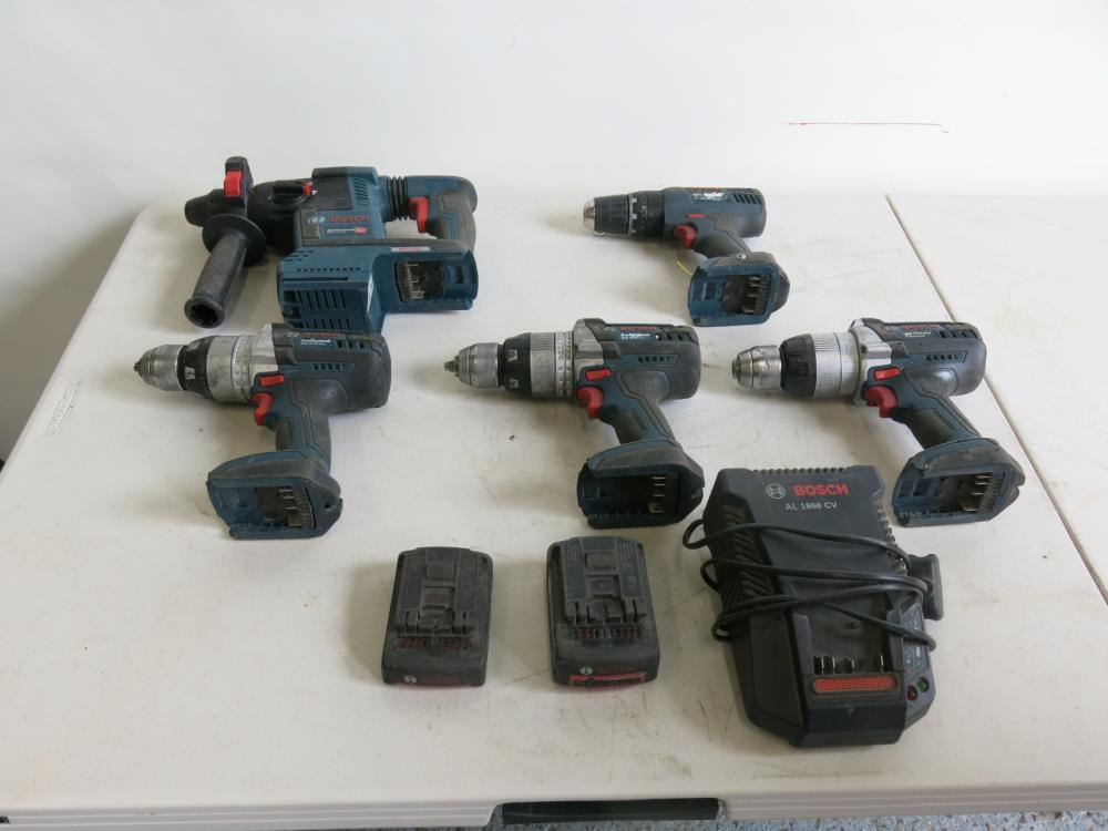 5 x Bosch Cordless Hand Tools to Include: 1 x Bosch Brushless Hammer ...