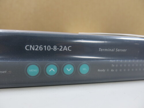 8 x Boxed/New Moxa 8 Port Terminal Server, Model CN2610-8-2AC.
