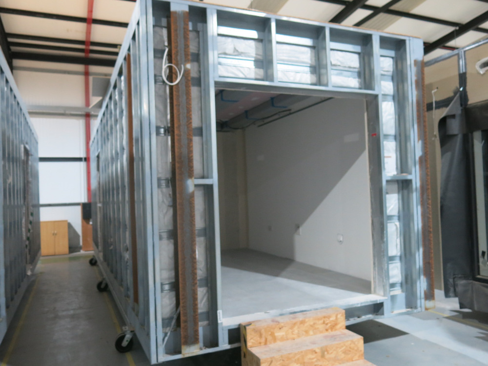 9.3 x 3.1m - Galvanised Steel Carcass, Part Finished Modular Building ...
