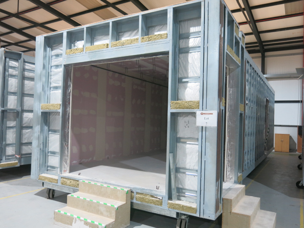 11.2m x 3.9m - Galvanised Steel Carcass, Part Finished Modular Building ...