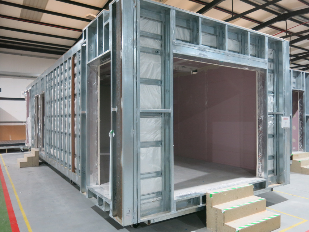 11.2m x 3.9m - Galvanised Steel Carcass, Part Finished Modular Building ...