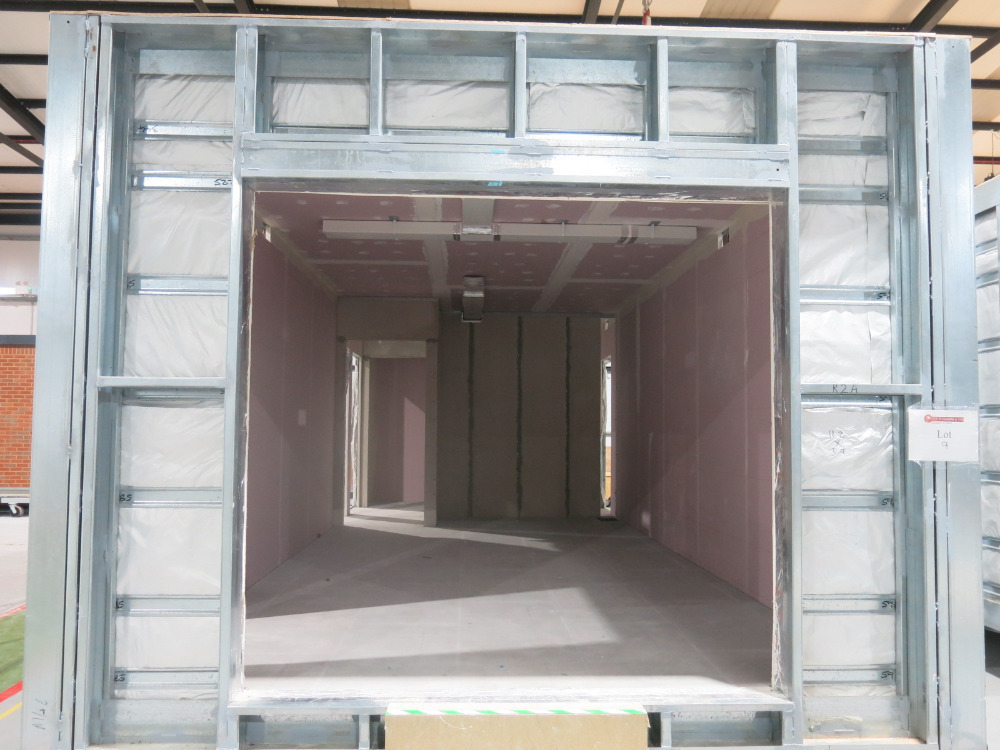 11.2m x 3.9m - Galvanised Steel Carcass, Part Finished Modular Building ...