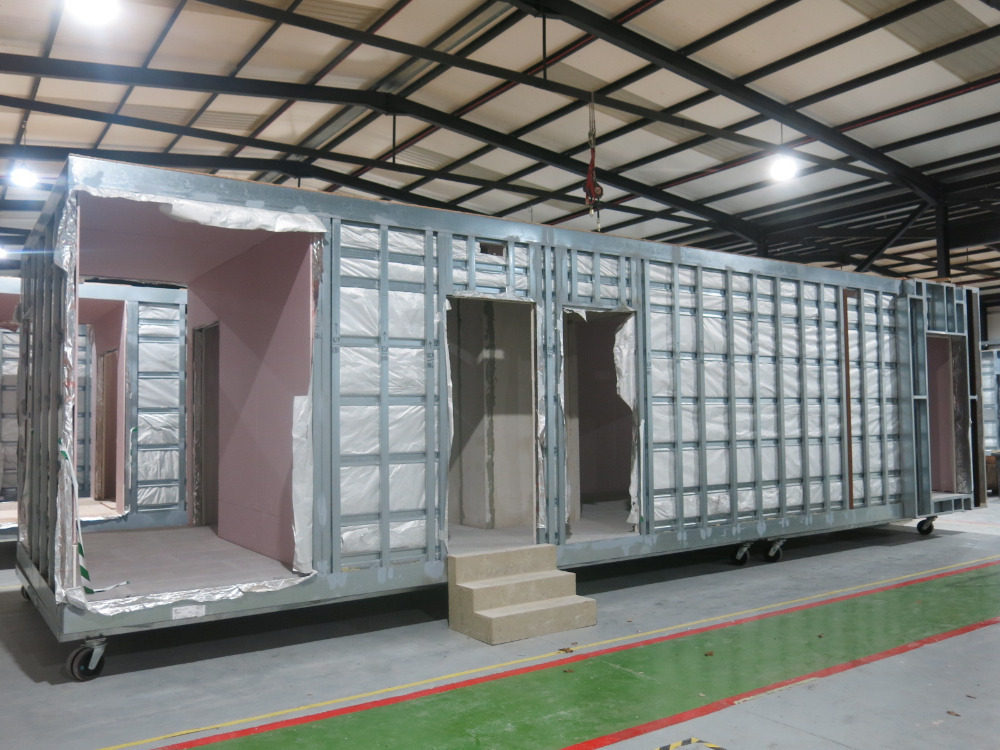 11.2m x 3.9m - Galvanised Steel Carcass, Part Finished Modular Building ...