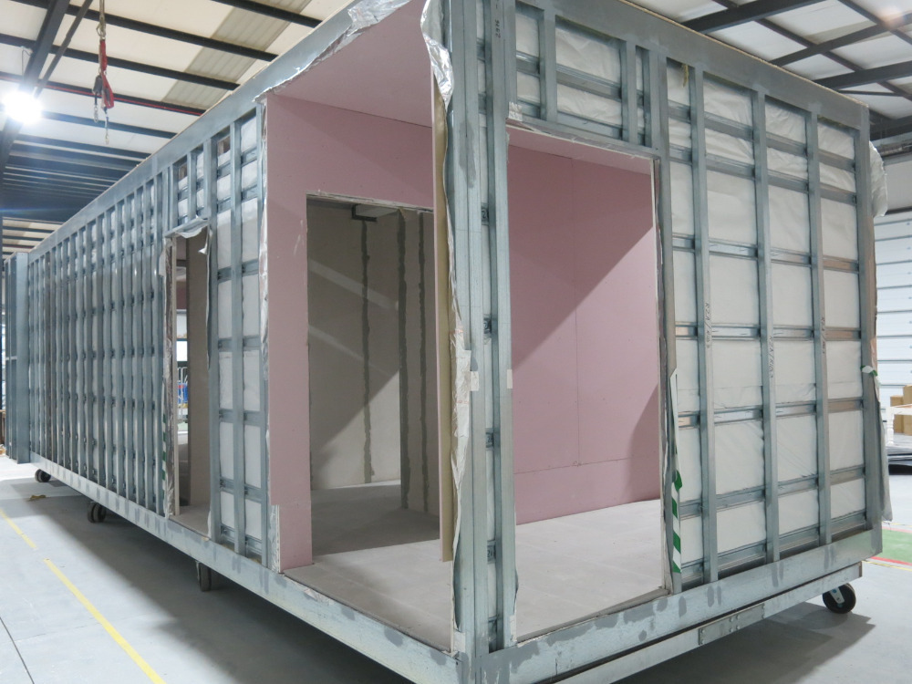 11.2m x 3.9m - Galvanised Steel Carcass, Part Finished Modular Building ...