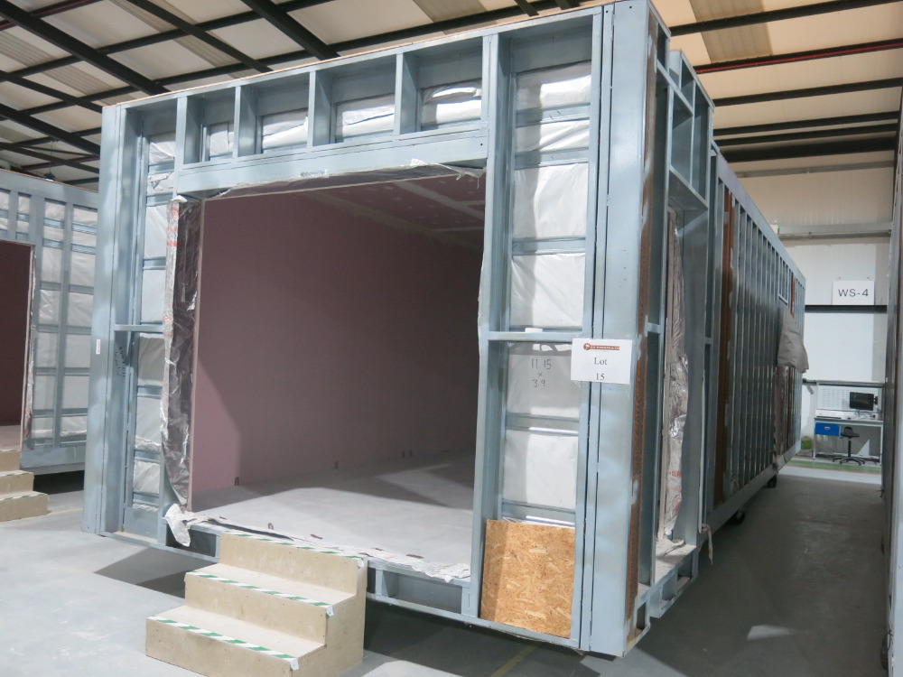 11.2m x 3.9m - Galvanised Steel Carcass, Part Finished Modular Building ...