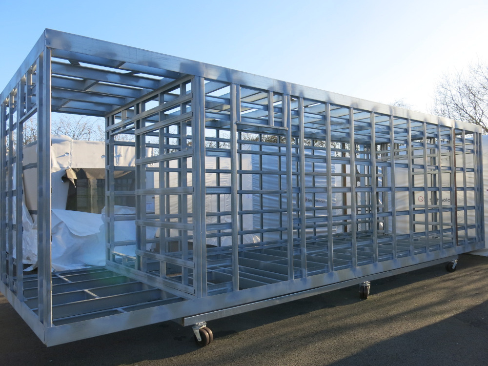 Galvanised Steel Modular Building Bare Carcass. Size 9.85m x 3.1m. NOTE ...
