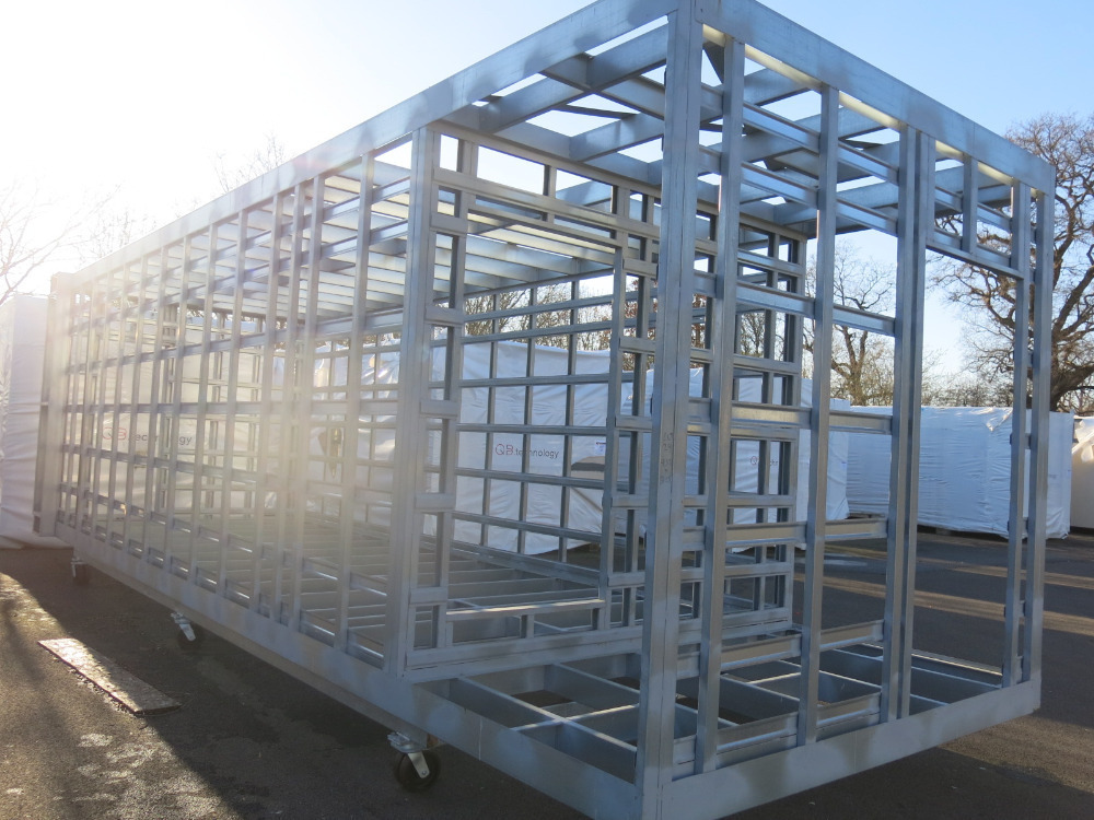 Galvanised Steel Modular Building Bare Carcass. Size 9.85m x 3.1m. NOTE ...