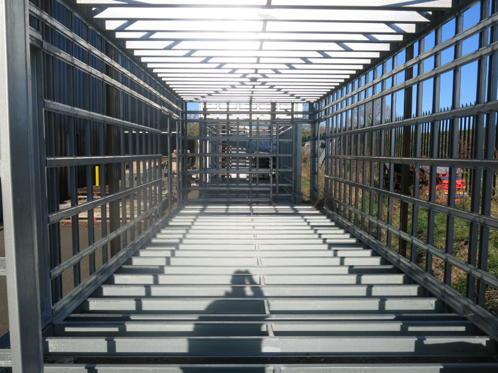 Galvanised Steel Modular Building Bare Carcass. Overall Size 9.5m x 3.6m.