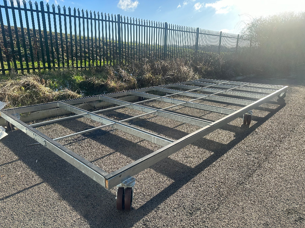 7m x 3m Twin Castor 6 Wheel Galvanised Steel Mobile Frame (Outside).