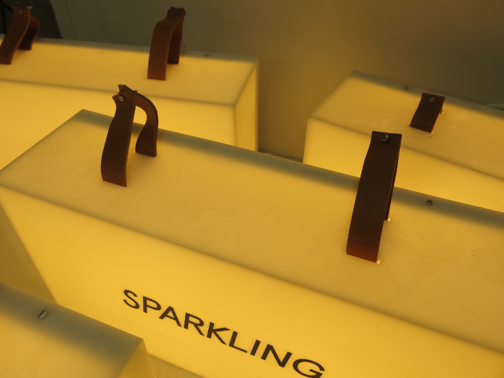 5 x Light Boxes with Assorted Cut Vinyl Lettering & Leather Straps ...