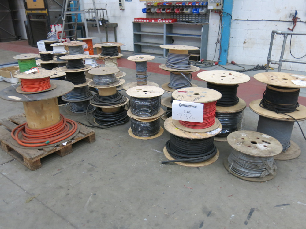Approx 50 x Reels of Assorted Heavy Duty Electrical Cable, Mixed Part ...