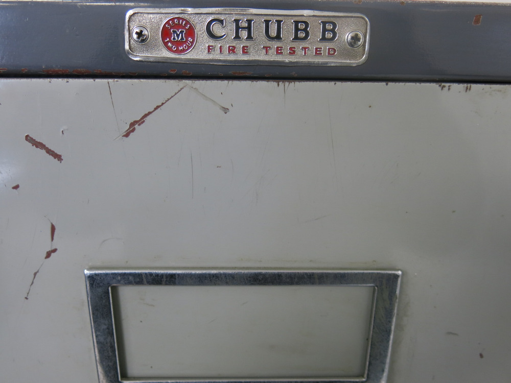 Chubb Fire Tested 4 Draw Filing Cabinet.