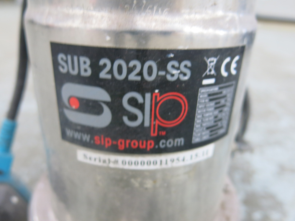 Sip Submersible Water Pump, Model SUB 2020-SS.