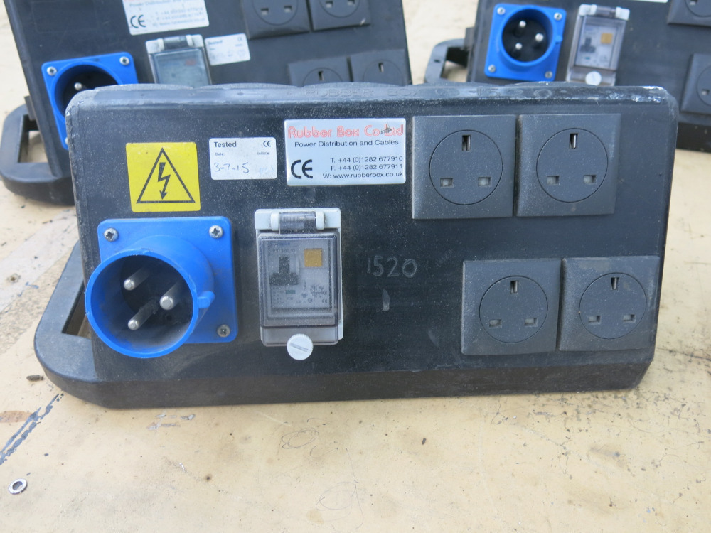 6 x Rubber Box Co Ltd Power Distribution Triangle Breakout Box with 14 ...