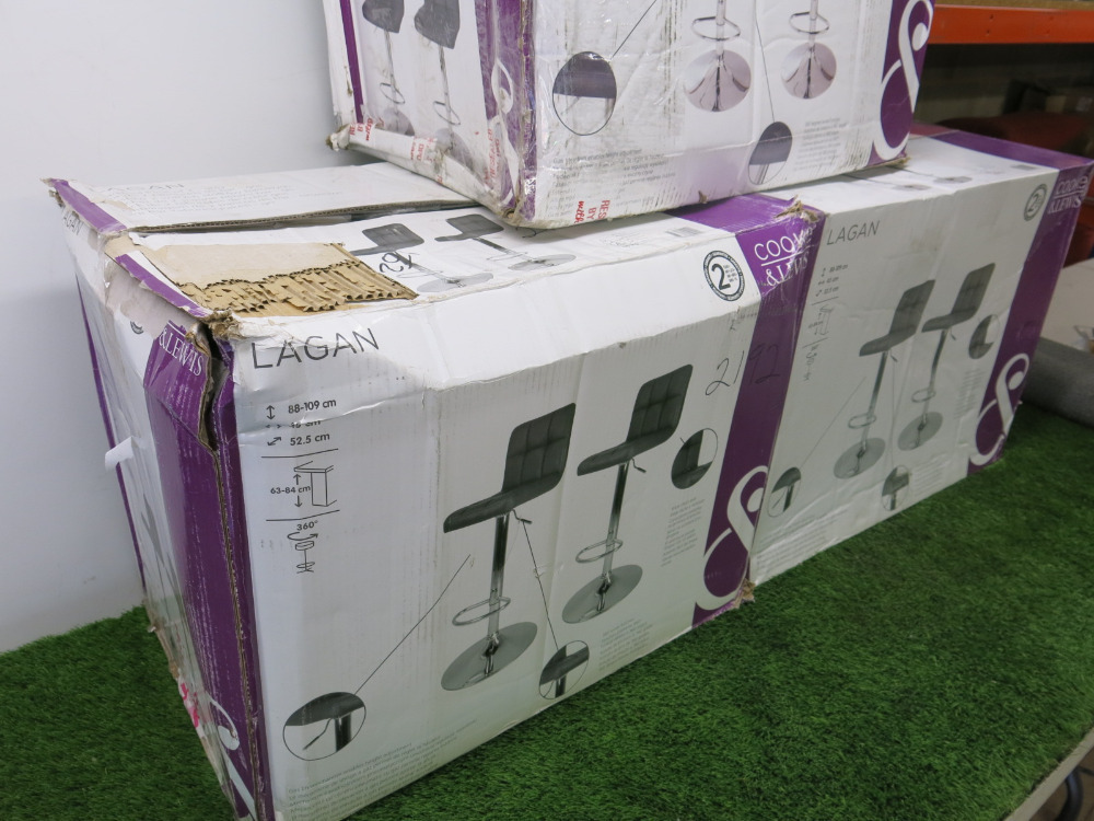 3 x Boxes of Cooke Lewis Lagan Grey Bar Stool 2 Pcs Per Box