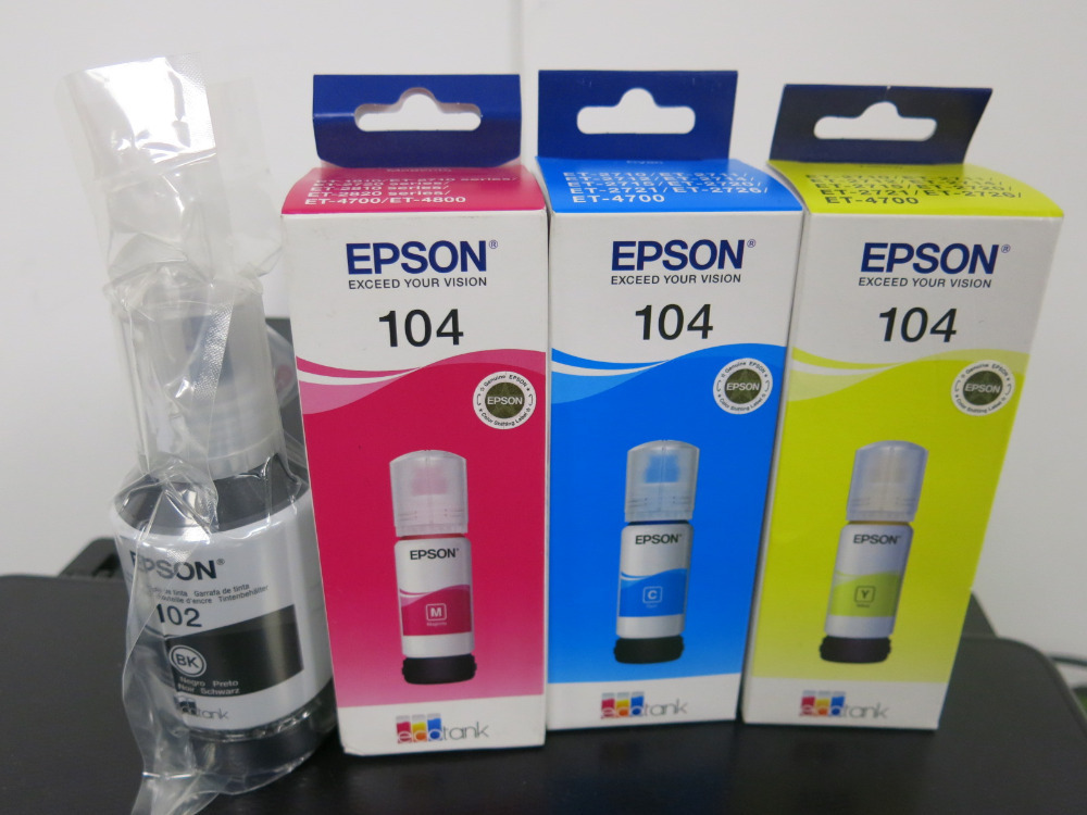Epsom XP-2200 Wi-Fi Printer, Model C671B, with 4 x Ink Bottles to ...
