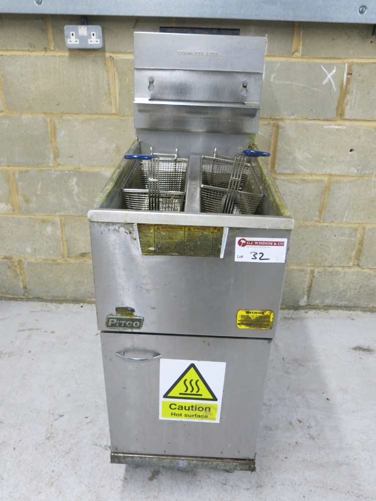 Pitco Gas Single Well Double Basket Deep Fat Fryer, Model 35C , S/N ...