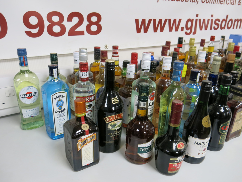 Stock of Approx 170 x Assorted Spirits & Liqueurs to Include: 13 x 1l ...