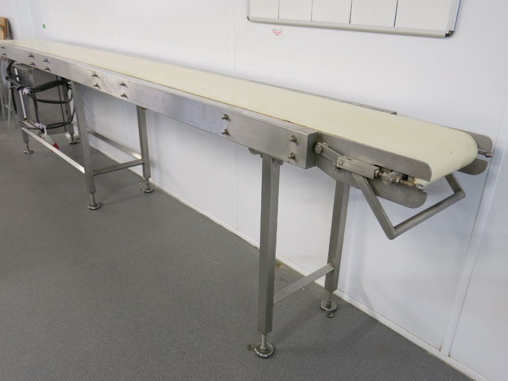 Ralspeed Motorised Stainless Steel Conveyor Belt, 3 Phase. Size H90cm x ...