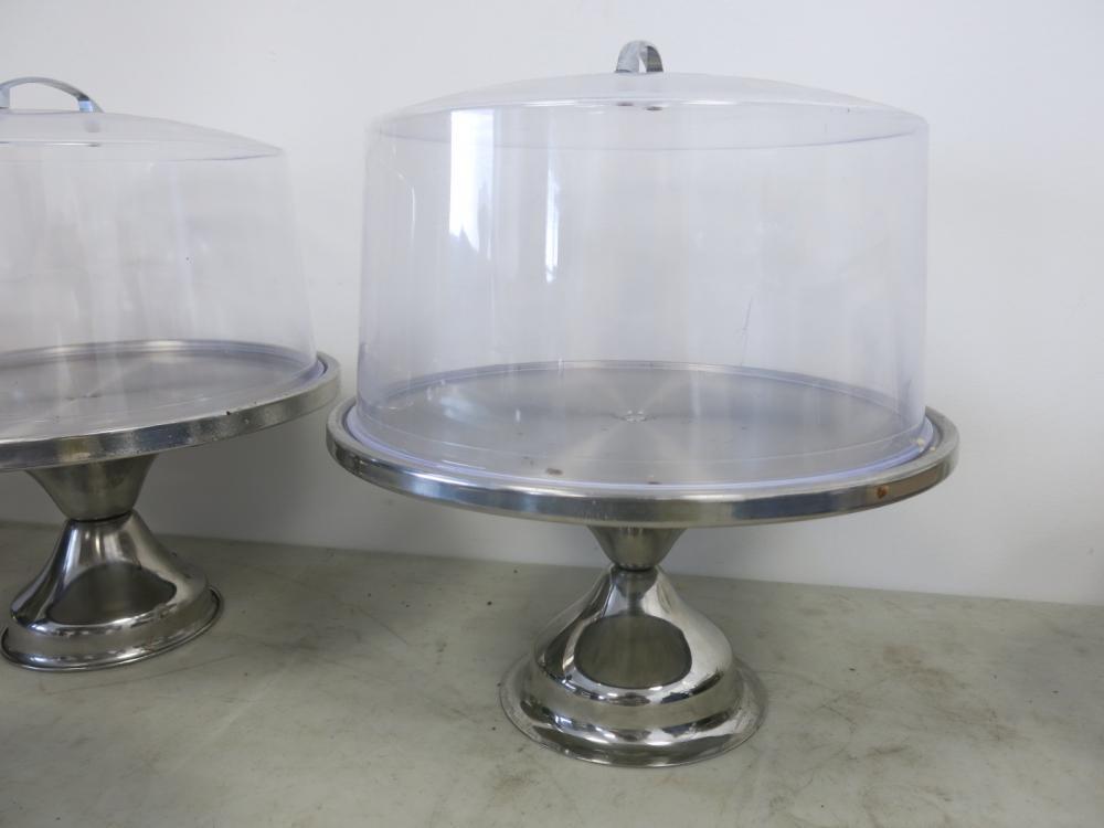 4 x 13 Counter Cake Display Stands with Perspex Covers