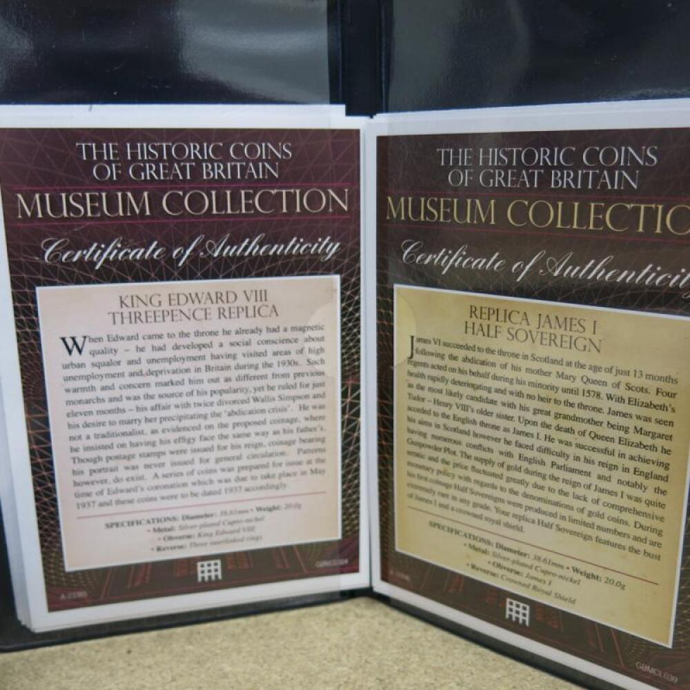 Complete Set of 36 Westminster Museum Collection of 'The Historic Coins ...