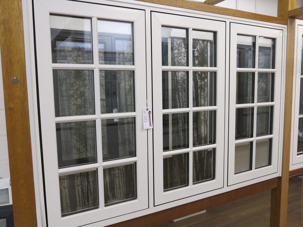 Ex Display UVPC Double Glazed 3 Panel Window with 2 Openers in White ...