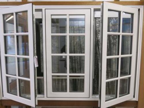 Ex Display UVPC Double Glazed 3 Panel Window with 2 Openers in White ...